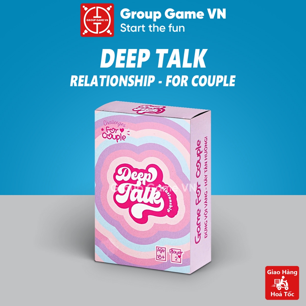 Bộ bài cặp đôi Deep Talk Relationship, Boardgame tâm sự, hẹn hò giúp ...