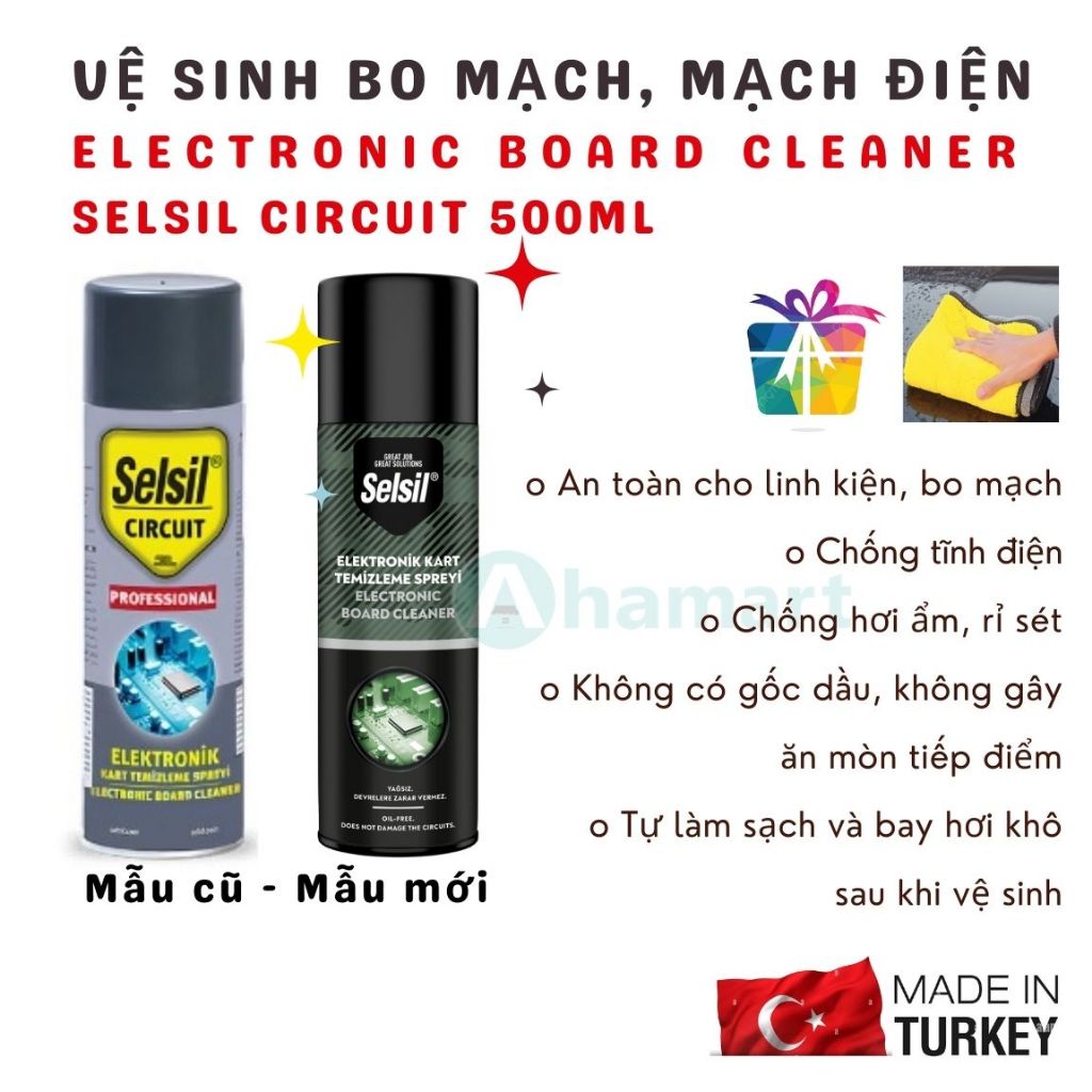 Xịt vệ sinh mạch điện, thiết bị điện tử Selsil Circuit Electronic Board ...