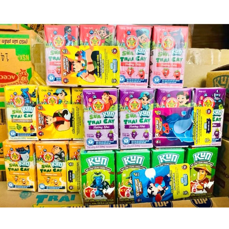 Vỉ 4 Hộp Sữa Trái Cây Lif Kun 110ml (Đủ vị) | Shopee Việt Nam