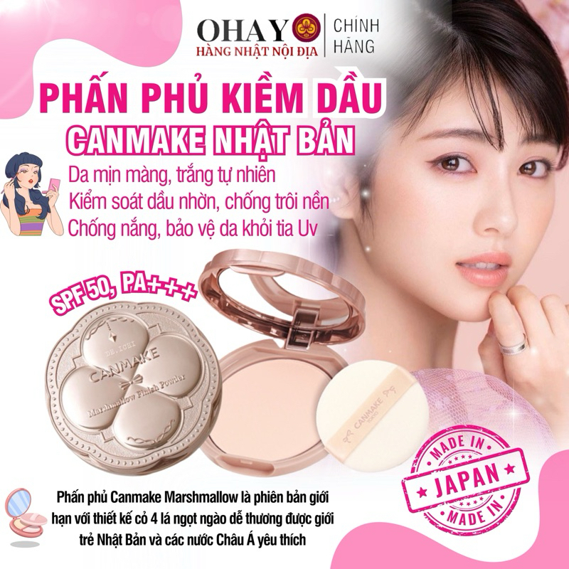 Phấn phủ kiềm dầu chống nắng Canmake trắng sáng, mịn màng Nhật Bản - Ohayo Shop Japan | Shopee ...