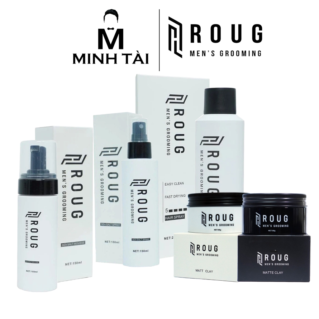 Sáp vuốt tóc Roug Men's Grooming , Gôm Roug Hair Spray , Xịt tạo phồng ...