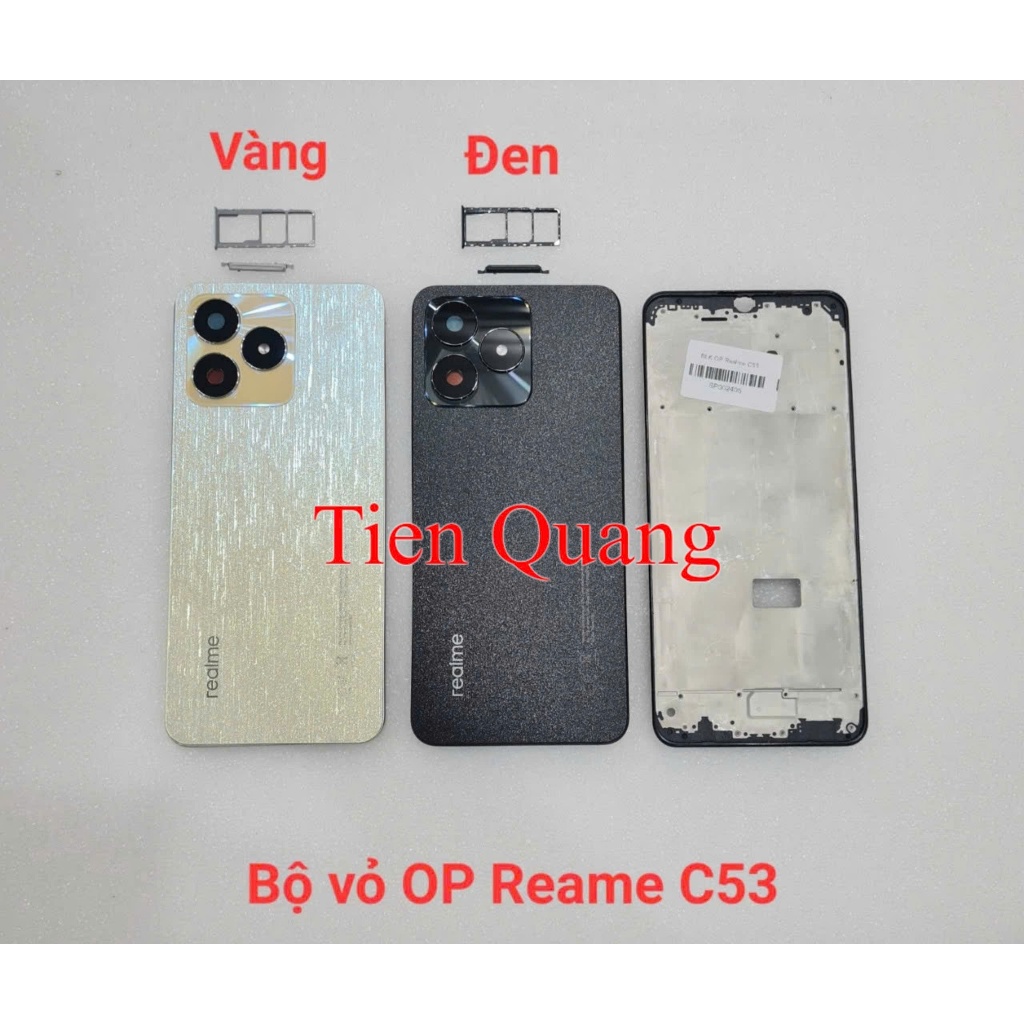 Bộ vỏ Oppo Realme C53 (gồm vỏ, xương, kính cam, nút bấm, khe sim ...