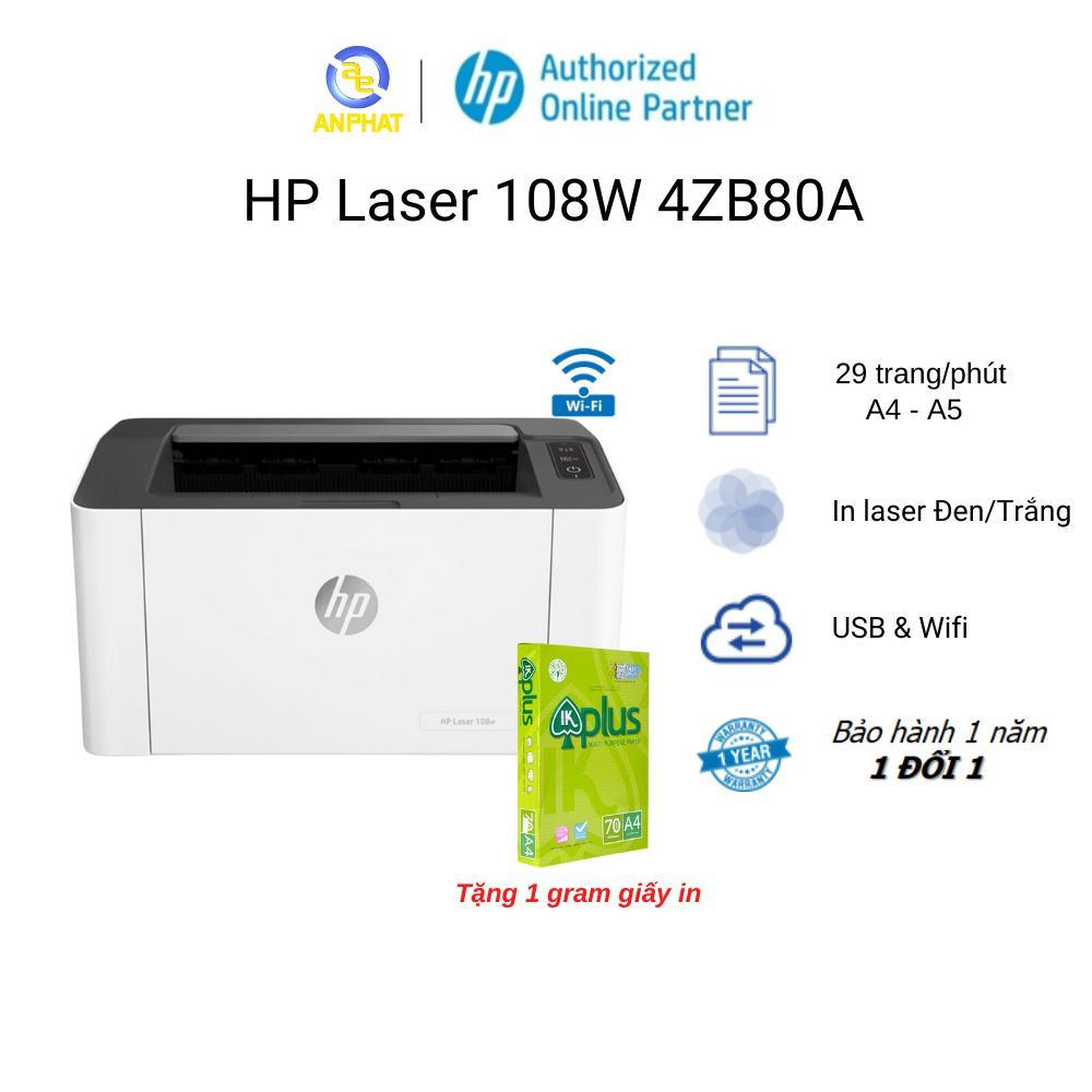 [Nhập ELHPP giảm 20%] Máy in laser đen trắng HP 108A / 108W / M211DW (In A4| cho nhu cầu DN nhỏ ...