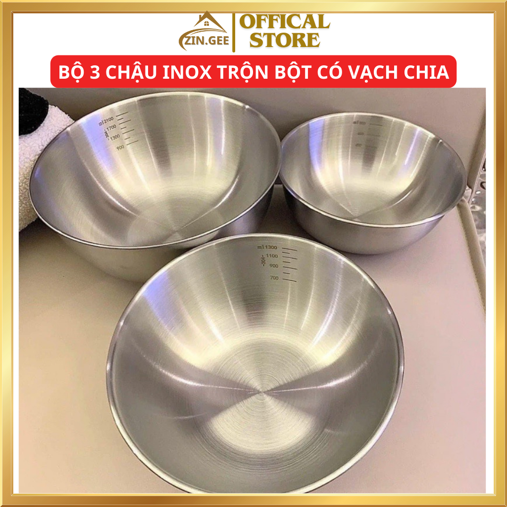 Bộ thau chậu inox 304 ZIN.GEE hàng cao cấp | Shopee Việt Nam