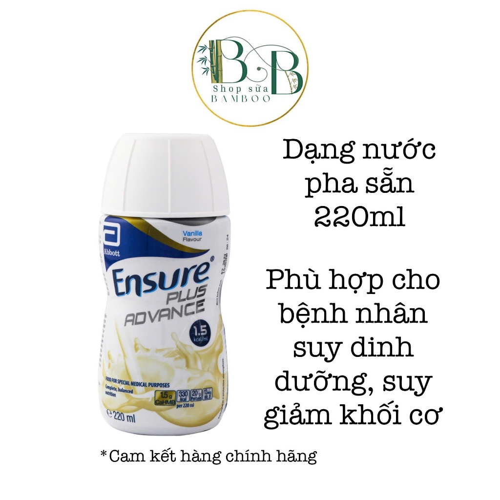 Sữa nước Ensure Plus Advance chai 220ml | Shopee Việt Nam