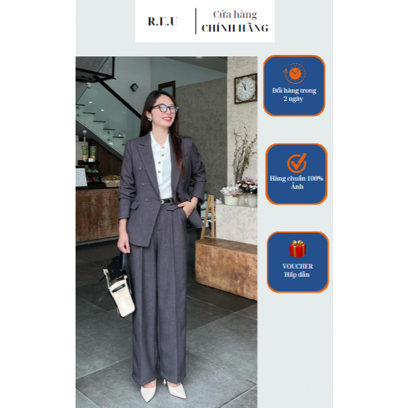 Quần của Vest khuy bọc dài | Shopee Việt Nam