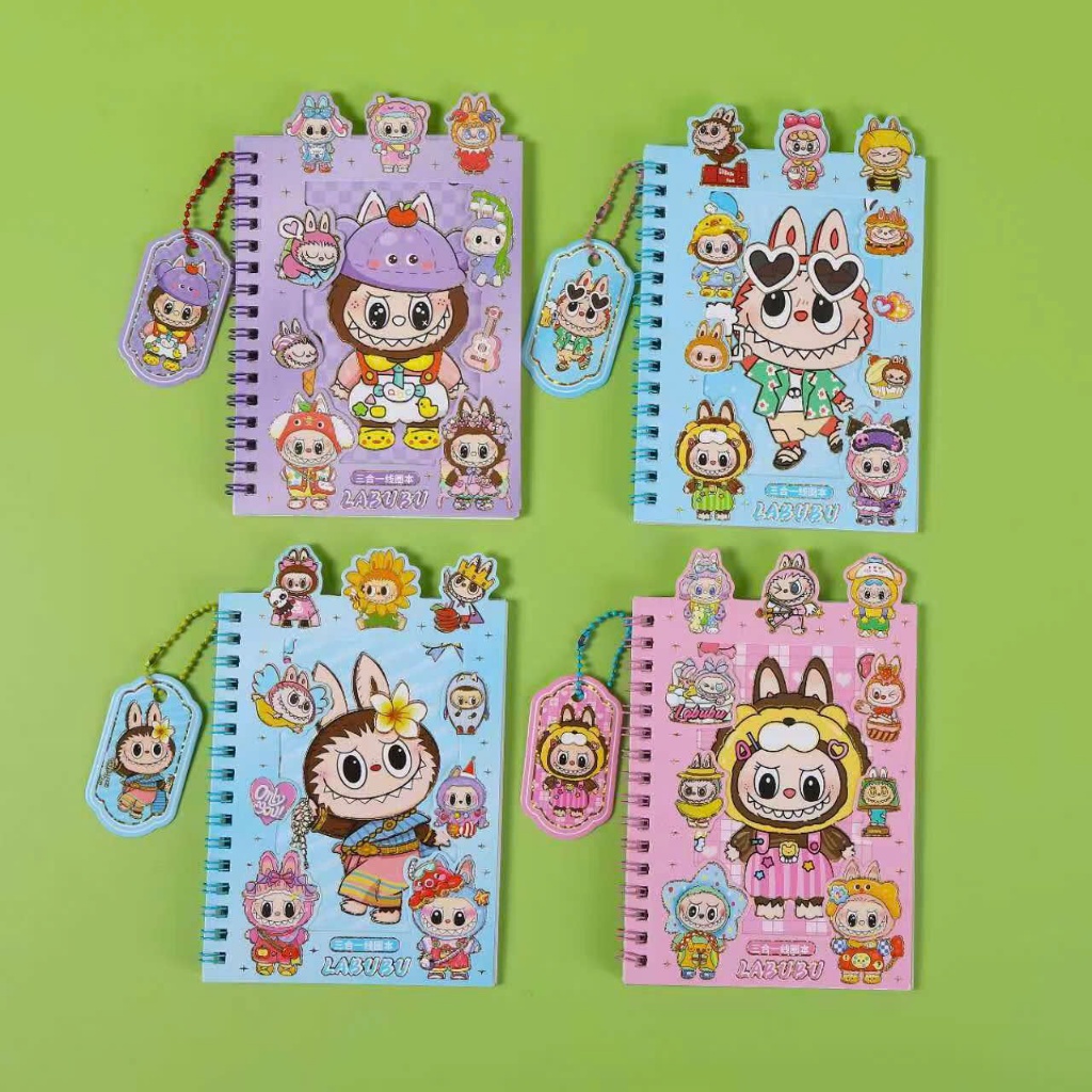 Sổ sticker cắt sẵn CY - BF mẫu labubu và cabybara | Shopee Việt Nam