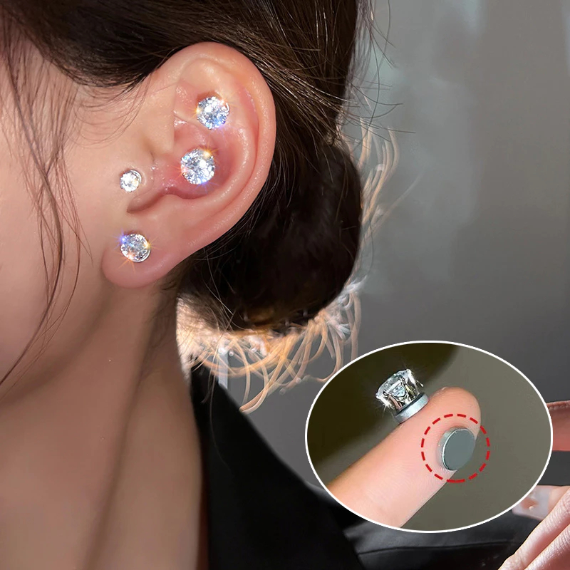 🌈Patrackiy Bông tai nam châm không xỏ ngón Unisex Móng tai không gây dị ...
