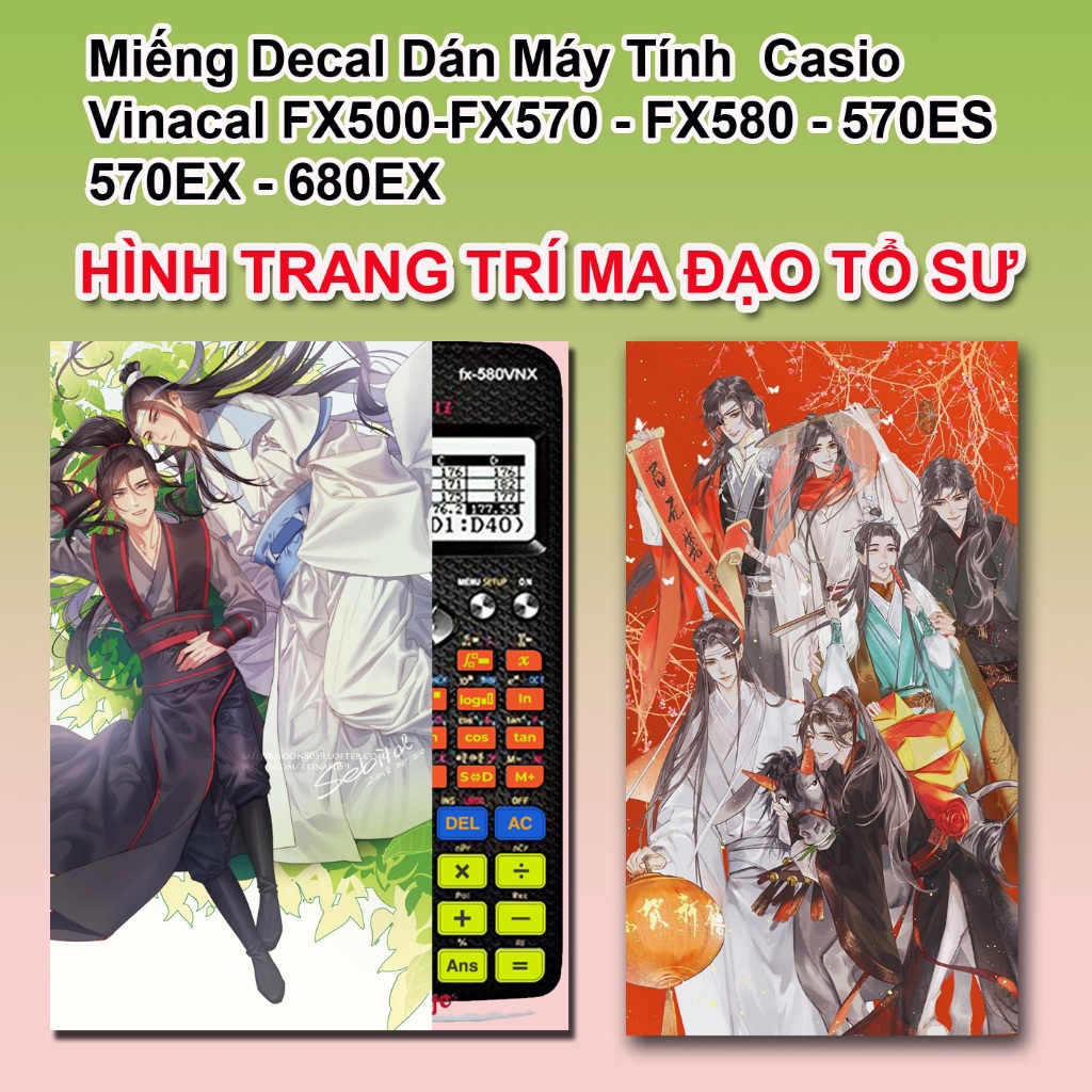 Miếng Decal Dán Máy Tính Casio Vinacal FX500 FX570 FX580 - 570ES 570EX ...