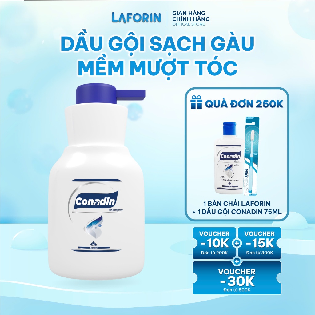Dầu Gội Sạch Gàu Conadin Shamppo, Sạch Gàu Ngứa Da Đầu Không Gây Khô ...