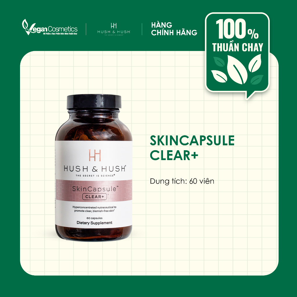 HUSH & HUSH SkinCapsule CLEAR+ (THUẦN CHAY) | Shopee Việt Nam