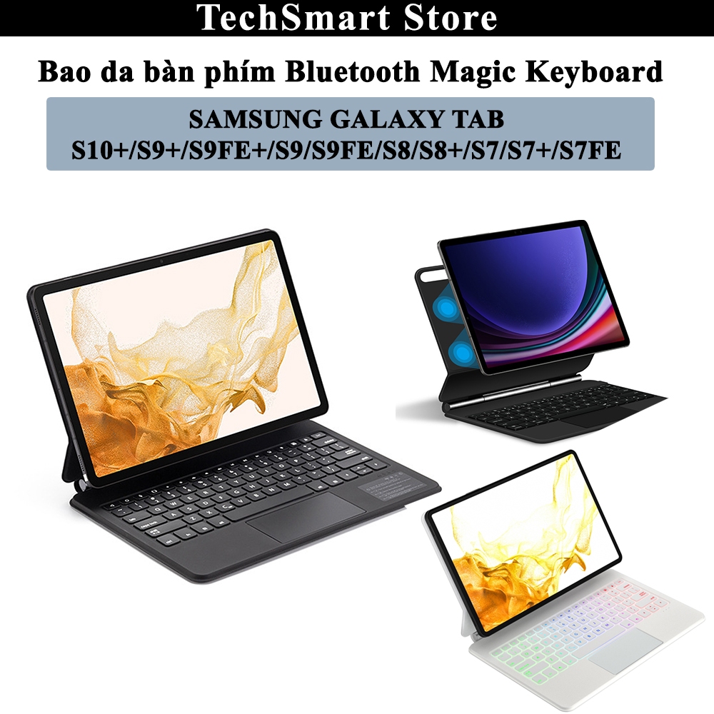 Bàn phím Bluetooth Magic Keyboard có đèn led Galaxy Tab S10+/S9/S9+/S9Fe/S8/S7/S9+/S8+/S7+/S7FE ...