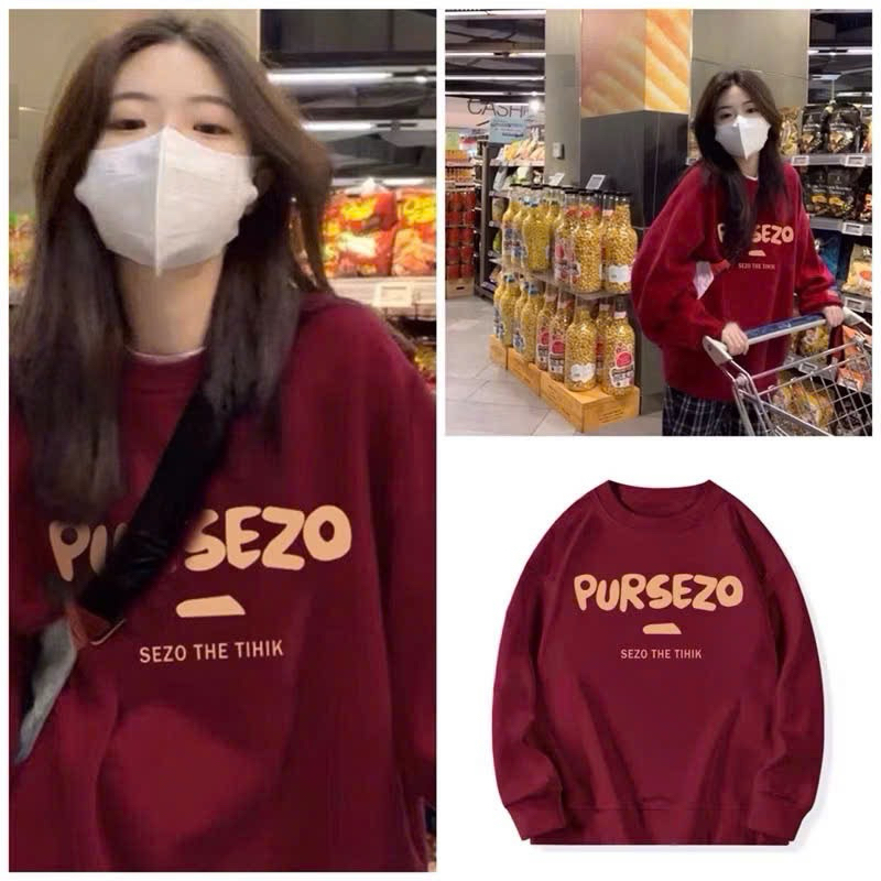 ÁO SWEATER CỔ TRÒN IN CHỮ XINH CHẤT NỈ MẶC NOEL TT YTEN | Shopee Việt Nam