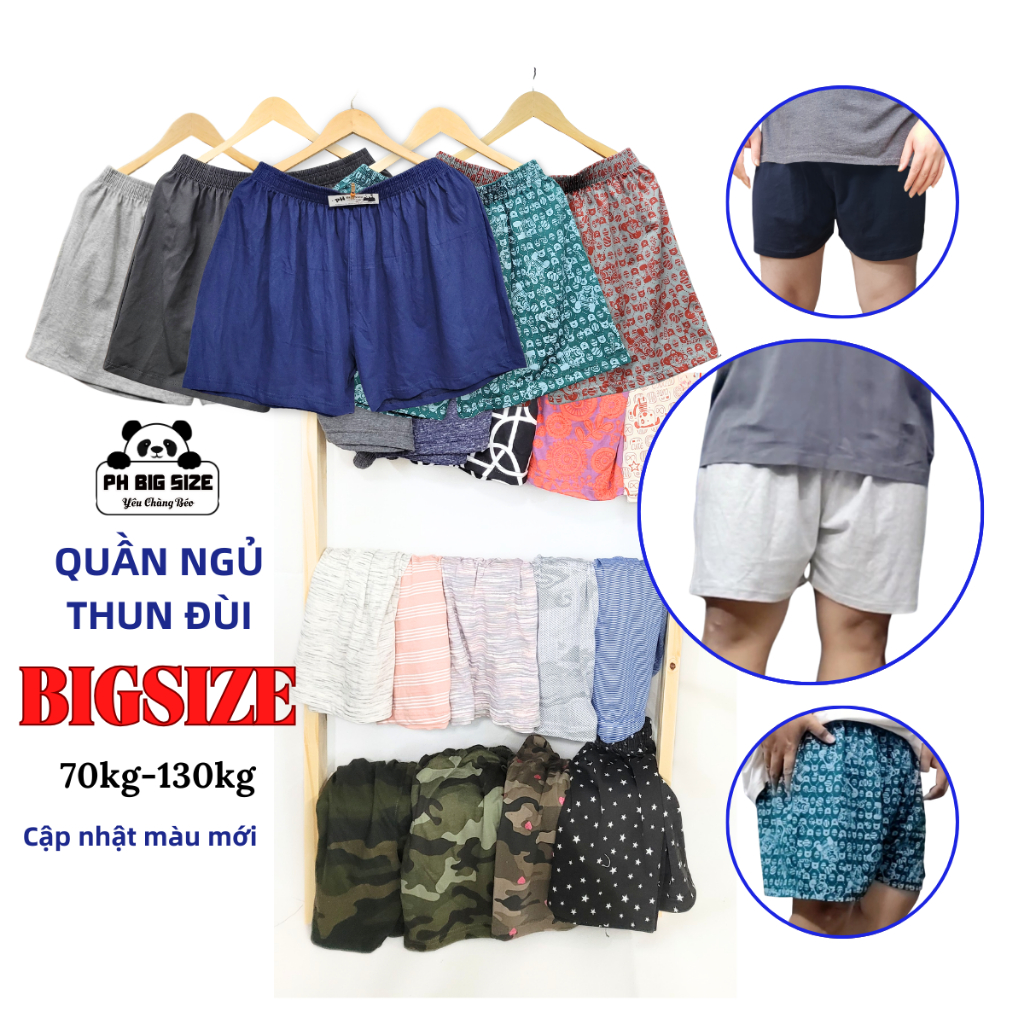Quần ngủ Big size 70kg - 130kg thun co giãn mềm mát mặc nhà size to ngoại cỡ UNISEX | PH Big ...