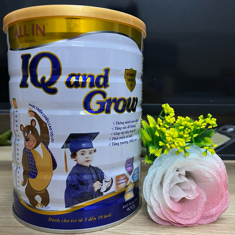 SỮA ALL IN SURE IQ GROW hộp 900g tăng cân nặng, chiều cao cho bé 1-10 ...