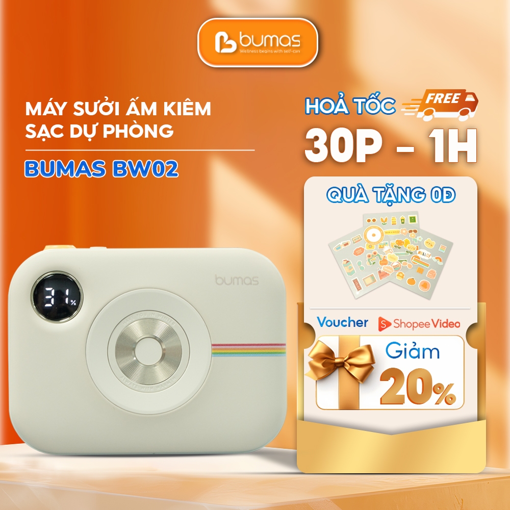 Sạc Dự Phòng Kiêm Máy Sưởi Ấm Mini Cầm Tay BUMAS BW02 - Pin 10000mAh ...