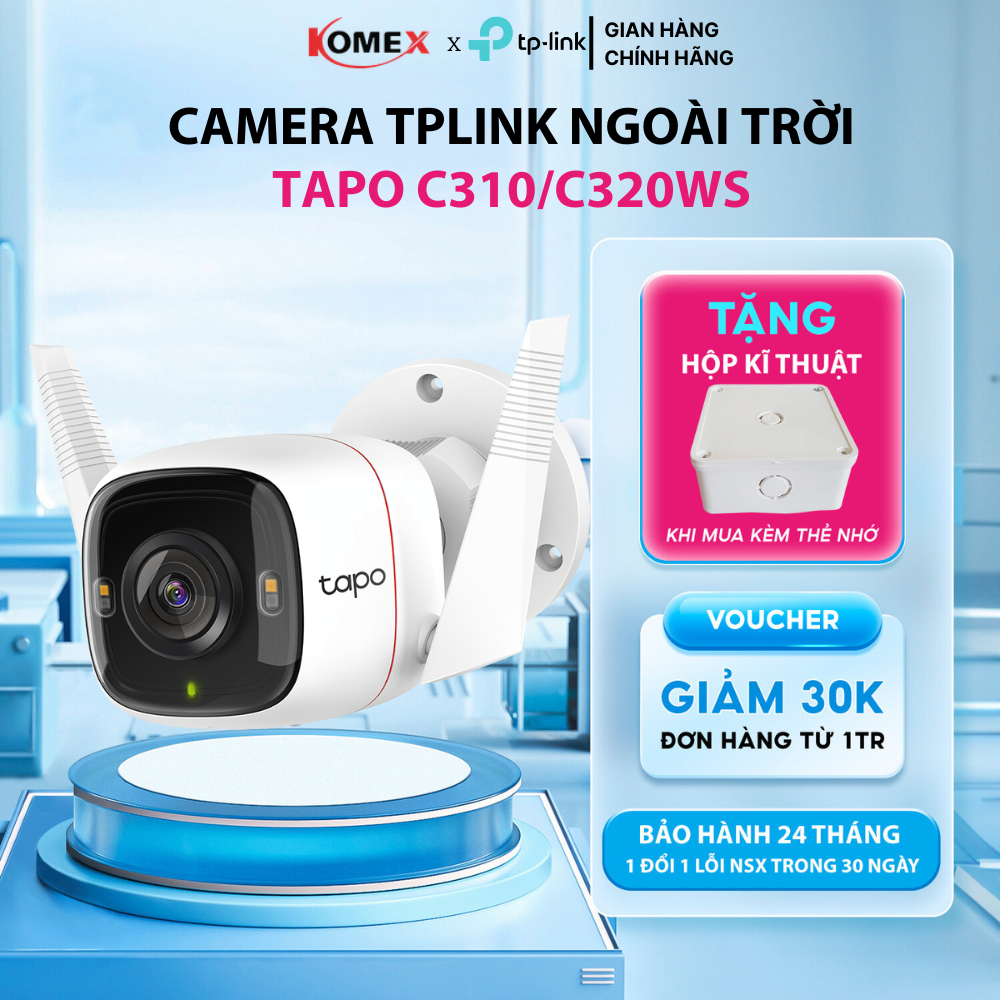 Camera wifi TP-LINK ngoài trời TAPO C320WS, TAPO C310 đàm thoại 2 chiều ...
