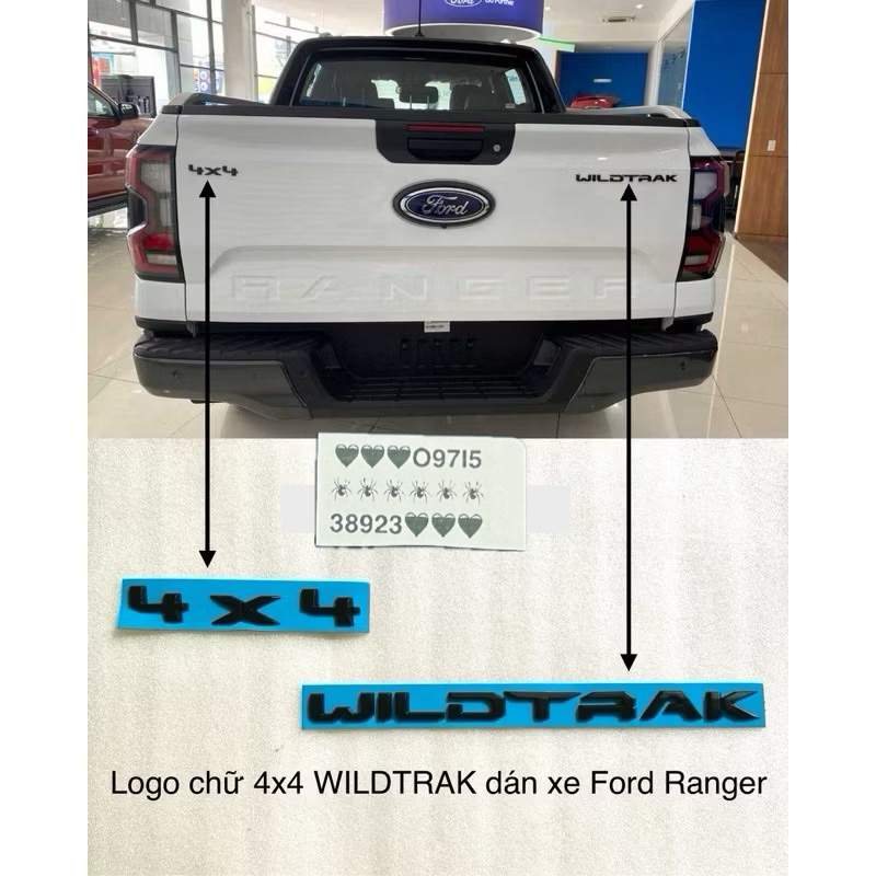 LOGO CHỮ 4X4 DÁN XE FORD RANGER HÀNG CAO CẤP GIÁ RẺ | Shopee Việt Nam