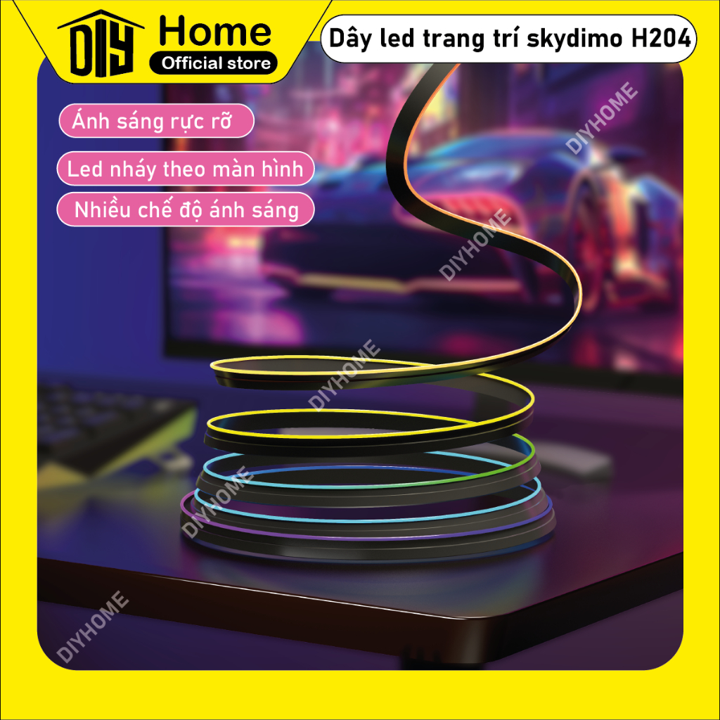 Dây led trang trí Skydimo H204 dán viền bàn - điều khiển đồng bộ các ...