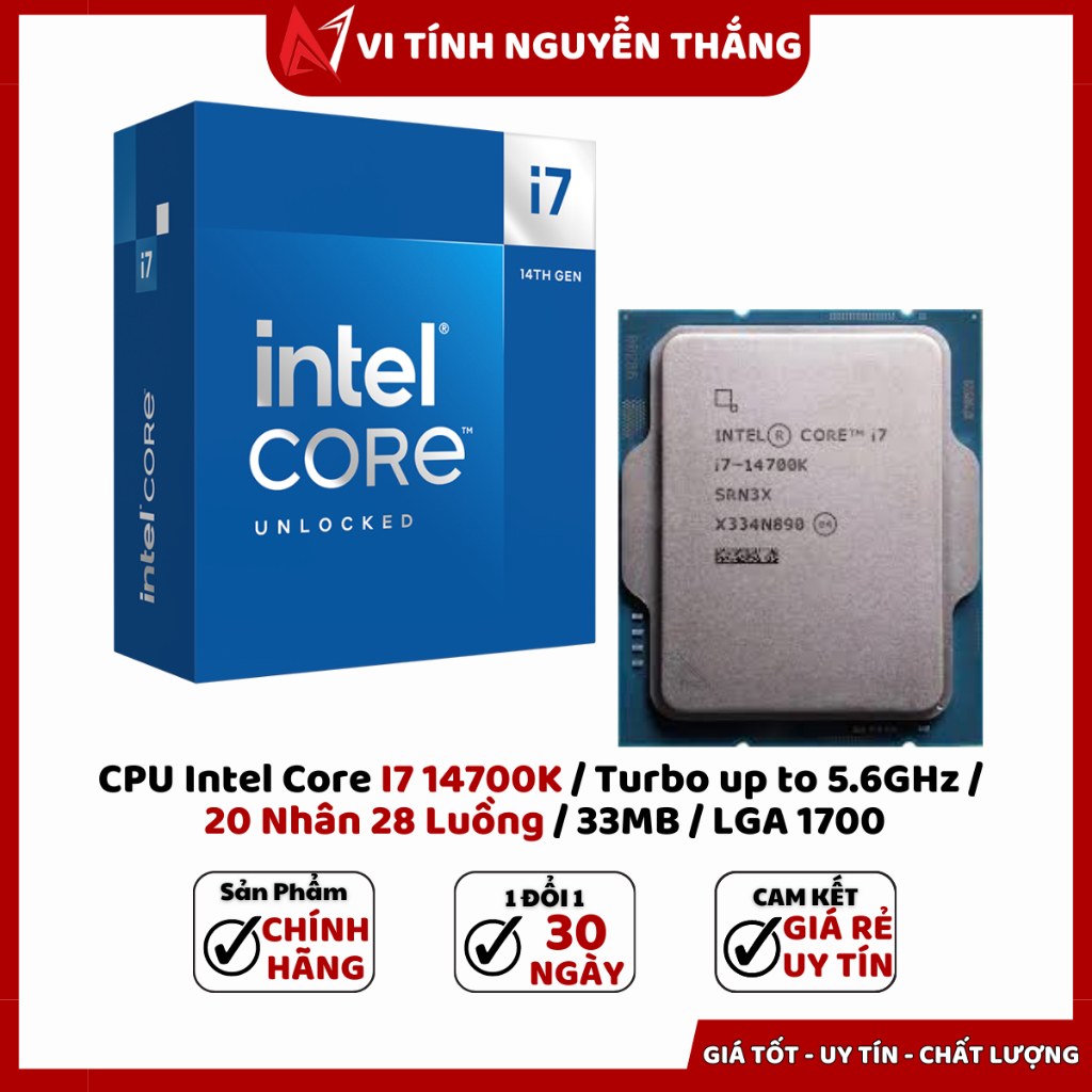 (FULL VAT)CPU INTEL CORE I7 14700K I5 14600K BOX CHÍNH HÃNG - BẢO HÀNH ...
