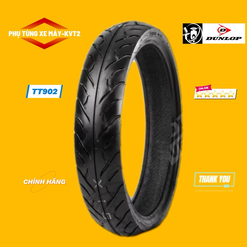 Lốp vỏ Dunlop TT902+D102A 70/80/90/100/120-17 TL (không ruột) | Shopee ...