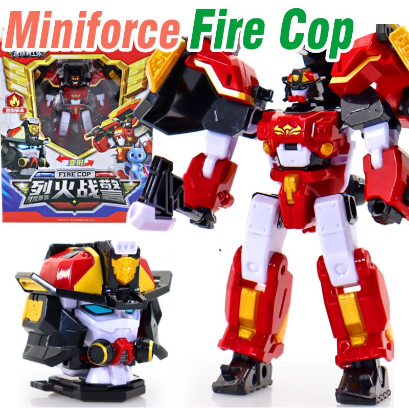 Đồ chơi trẻ em mô hình miniforce Robot Siêu Cảnh Sát Hỏa Thần Fire Cop ...