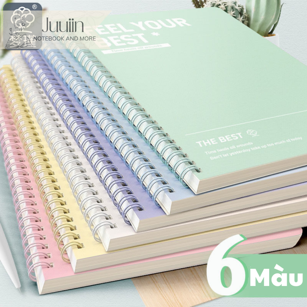 Sổ Lò Xo A5/B5 120 Trang Nhiều Màu - Giấy Dày Dặn Màu Be Bảo Vệ Mắt_JuuiinStation | Shopee Việt Nam