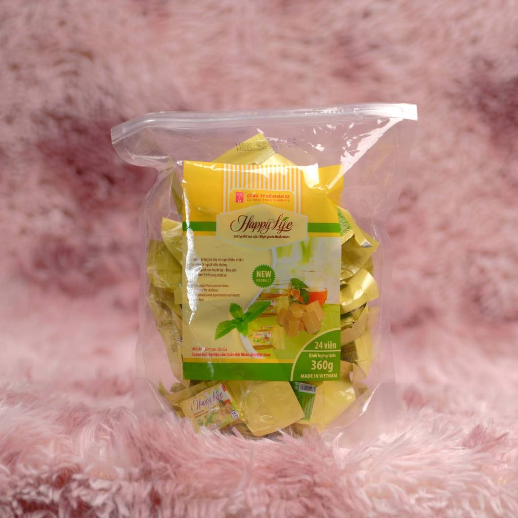 Lương khô không đường Happy Life mini - Túi 360gram 24 viên | Shopee ...