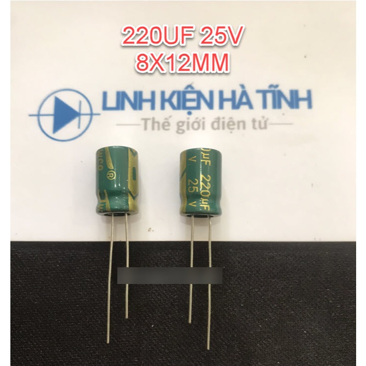 20 CON TỤ HÓA 220UF 35V 8X12MM TỤ XANH 220UF 35V | Shopee Việt Nam