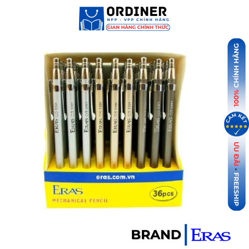 Bút chì kim bấm 0.5mm Eras E501, Bút chì bấm bằng kim loại [ ORDINER ...