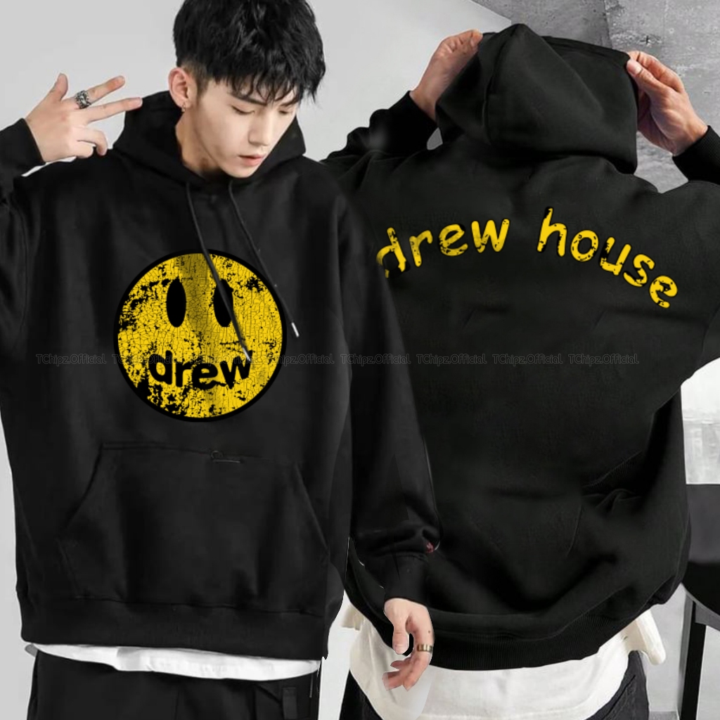 Áo Hooie Drew House Mặt Cười Xước Nam Nữ Tchipz Chất Liệu Nỉ Bông Cao ...