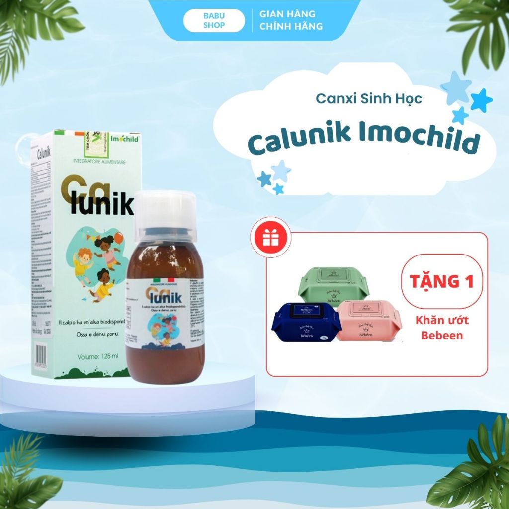 Canxi Sinh Học Calunik Imochild Cho Bé Bổ Sung Vitamin D3K2, Magie125ml ...