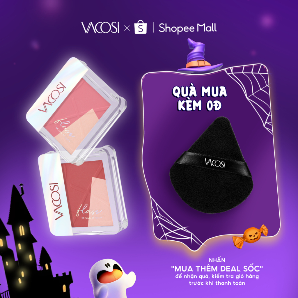 Phấn Má Hồng Và Bắt Sáng VACOSI FLASO BLUSH SET | Shopee Việt Nam