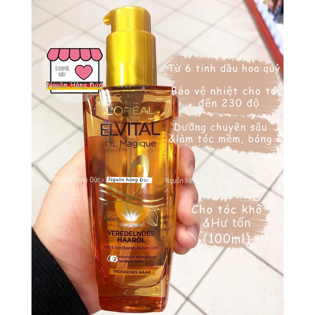 [Mẫu mới] Tinh dầu dưỡng tóc Loreal Evital cho tóc KHÔ hư tổn (chuẩn ...