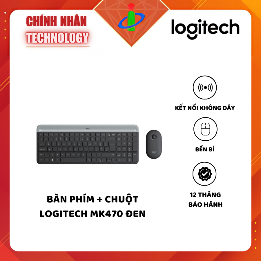 BÀN PHÍM + CHUỘT LOGITECH MK470 ĐEN/ CHINH NHAN TECHNOLOGY | Shopee Việt Nam