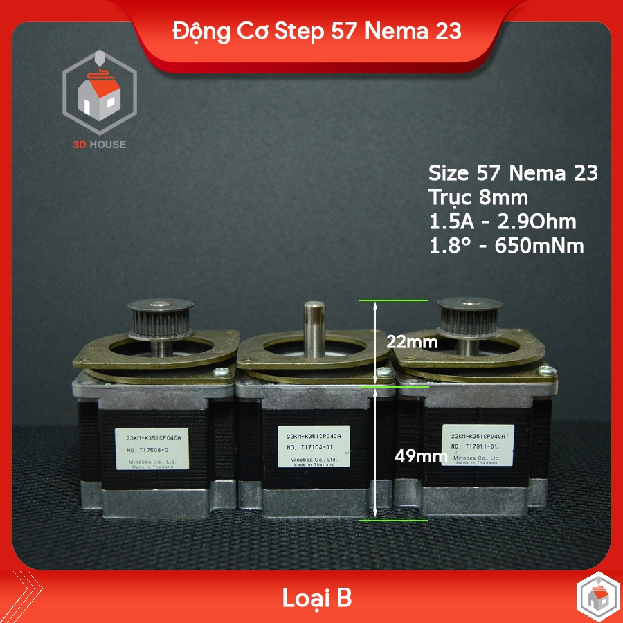 Động Cơ Bước - Step Nema 23 (Size 57) Cốt 8mm | Shopee Việt Nam
