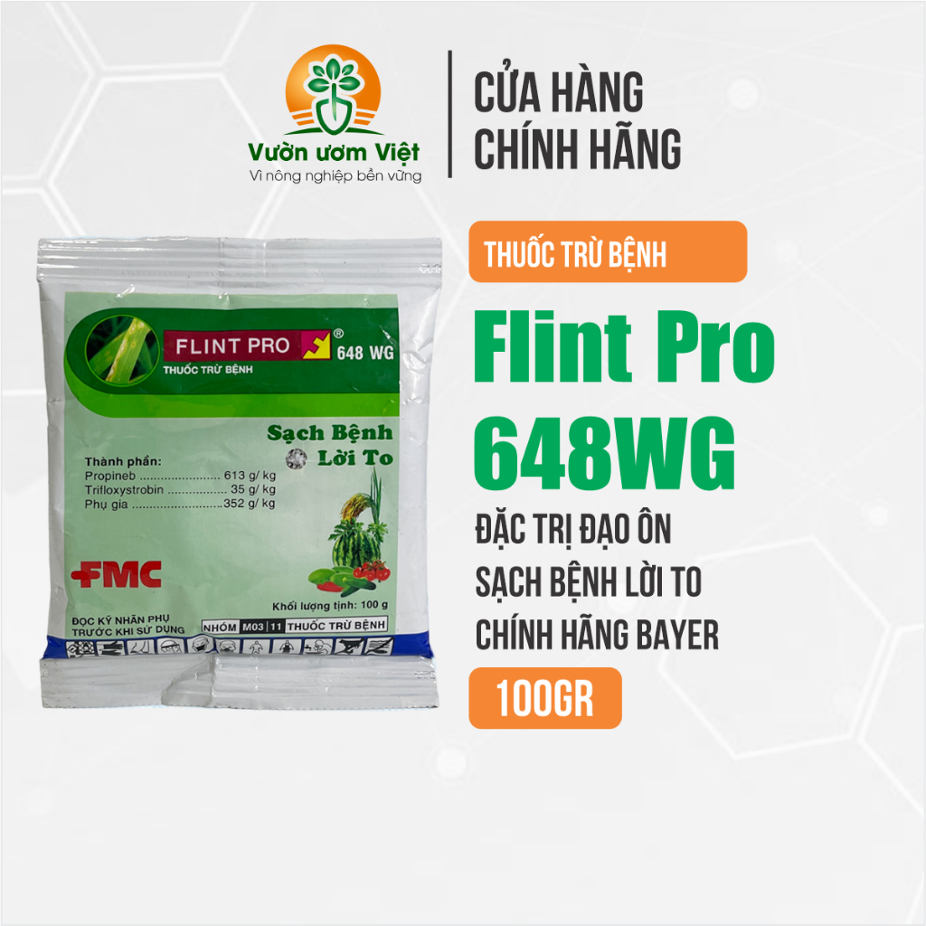 Thuốc trừ bệnh Flint Pro 648WG đặc trị đạo ôn chính hãng Bayer - 100gr ...
