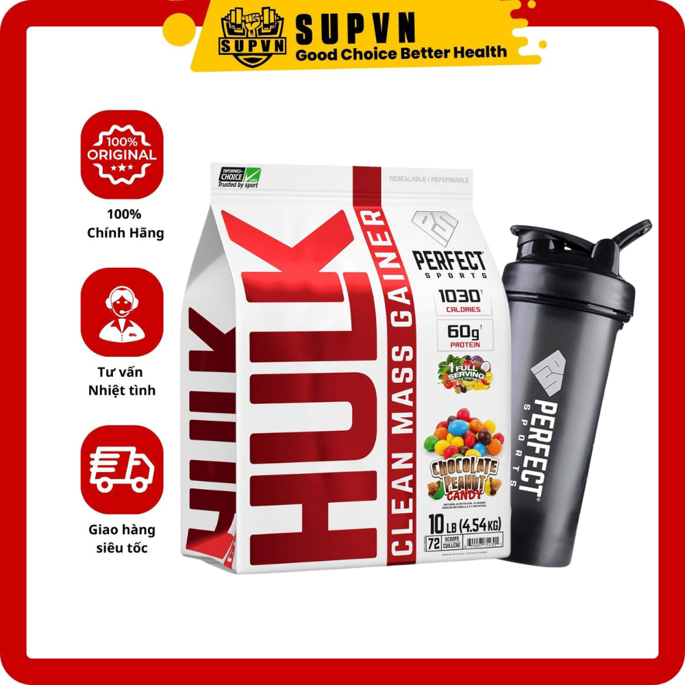 Hulk Clean Mass Gain (4.5Kg) 10Lbs Sữa Tăng Cân Cơ Nạc Hấp Thu Nhanh ...