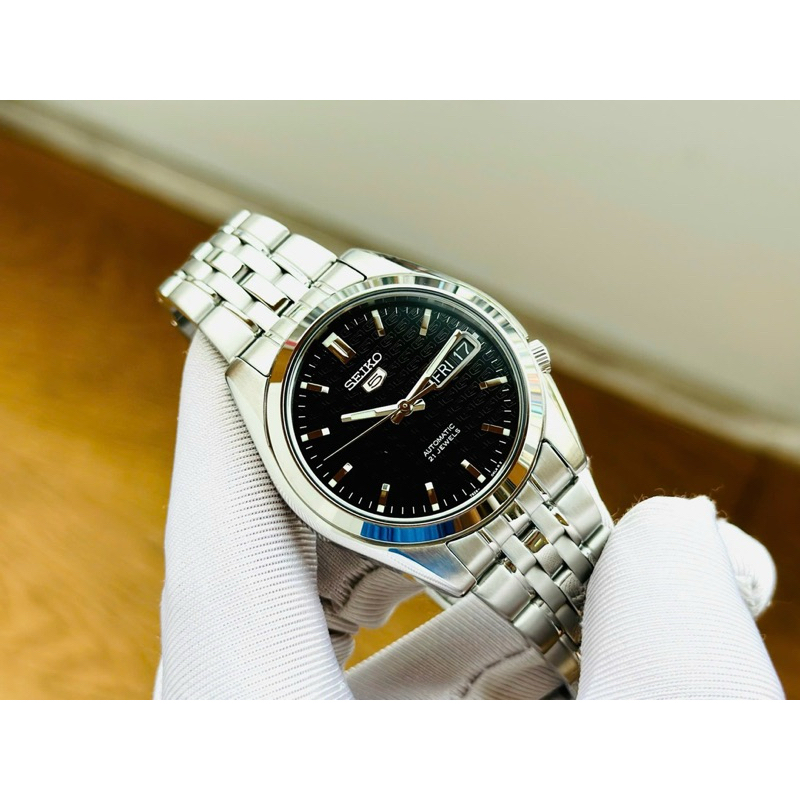 ĐỒNG HỒ NAM CHÍNH HÃNG SEIKO 5 SNK361 Automatic Black Dial Silver ...