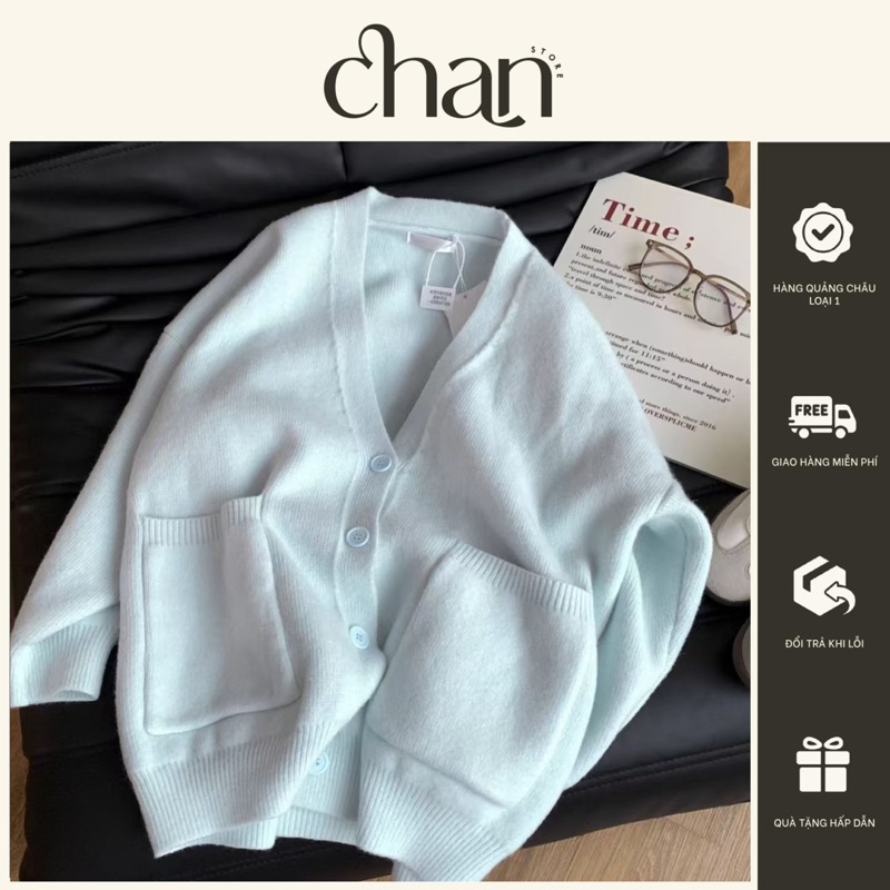 Áo khoác len cardigan tông màu pastel form rộng phong cách hàn quốc ...