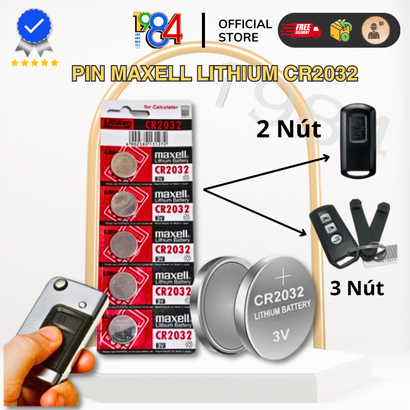 Vỉ 5 Viên Pin CMOS Maxell CR2032 Lithium 3v Tốt | Shopee Việt Nam