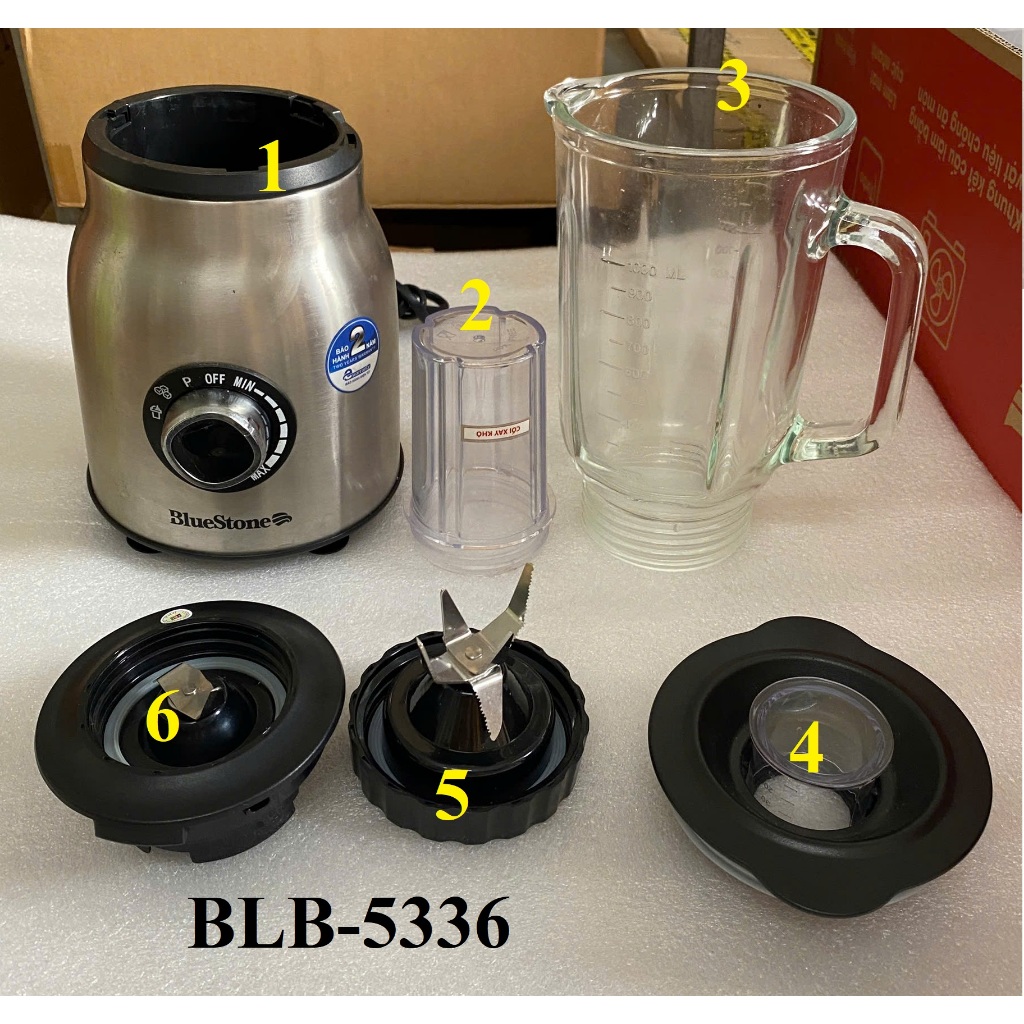Linh kiện máy xay - Cốc thuỷ tinh, nắp , dao xay sinh tố Bluestone BLB ...