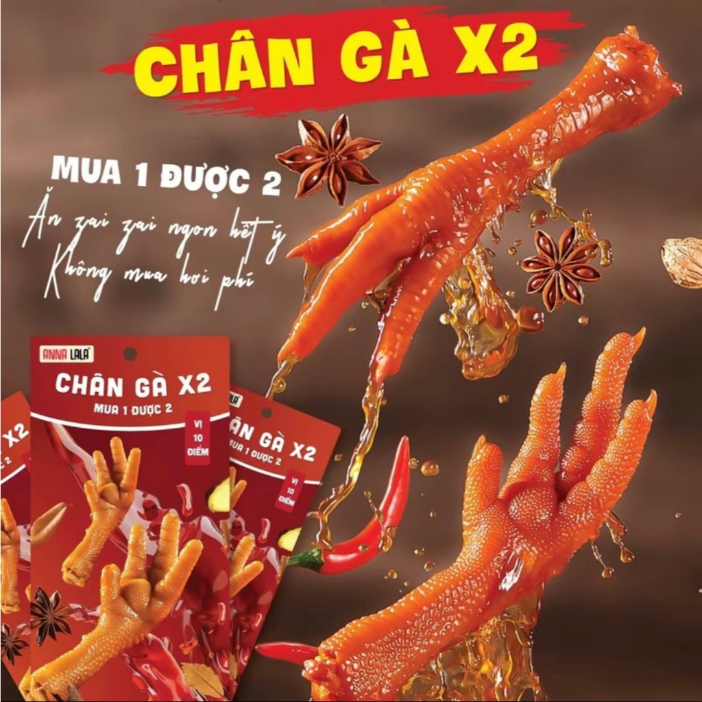 COMBO 5-10-20 Gói Chân Gà x2 Anna Lala, Thơm Ngon,Dai Giòn Sần Sật ...
