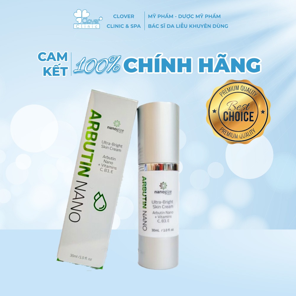 Kem dưỡng mờ vết thâm nám giúp da căng mịn NANOGIZE ARBUTIN NANO Ultra Bright Arbutin Nano 30ml ...