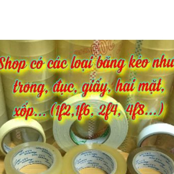Băng keo trong, đục, giấy, 2 mặt, xốp (loại nhỏ VP/ 1f2/1f6/2f4/4f8... (sp y chang hình ...
