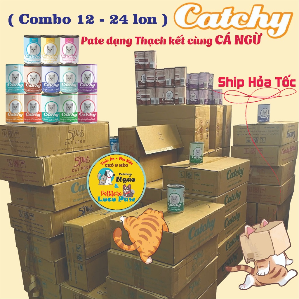 Pate Catchy [12 - 24 Lon] [ 400g ] dành cho mèo con và mèo trưởng thành ...