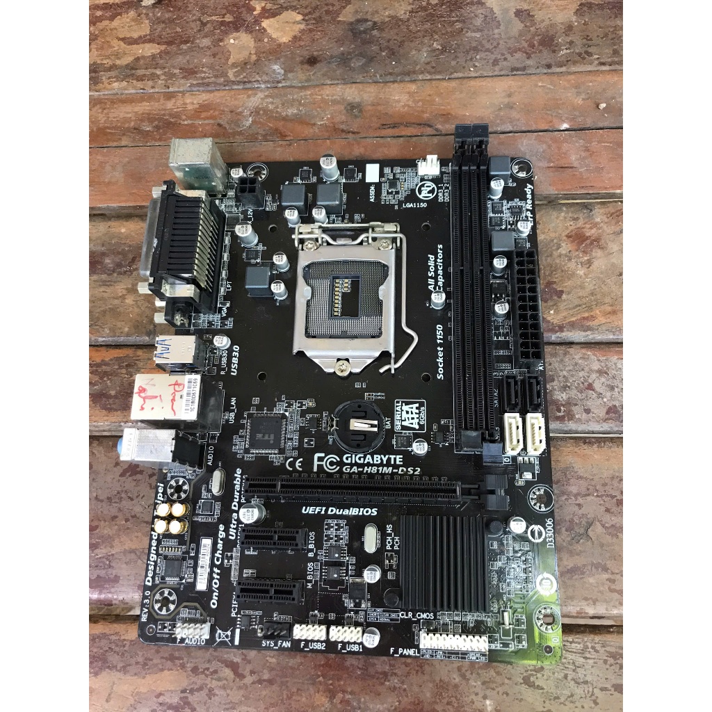 Main Gigabyte h81m-Ds2 socket 1150 - đã qua sử dụng - có kèm chặn theo ...