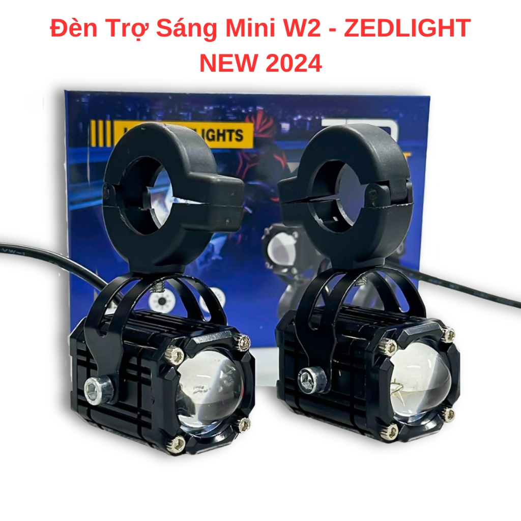 COMBO Đèn Trợ Sáng Bi Cầu Mini W2 ZEDLIGHT 4 Chế Độ Sáng 55W 9-80V ĐiệnBình Lắp Xe Máy, Xe Điện ...