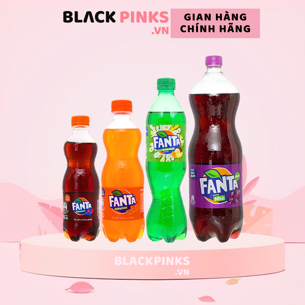 Nước giải khát Fanta hương cam/xá xị/soda kem/nho chai 300ml/390ml ...