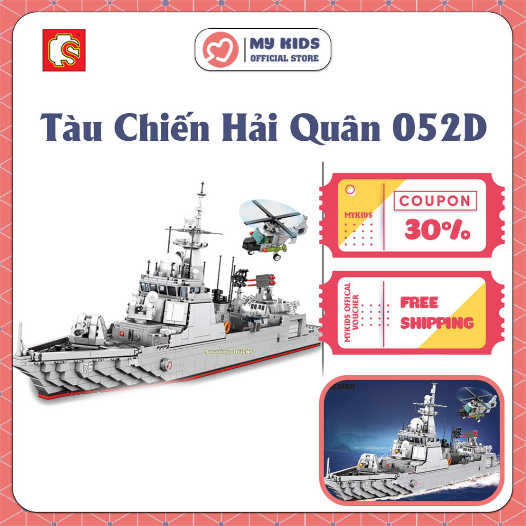 Đồ Chơi Lắp Ráp Tàu Chiến Hải Quân 052D - SEMBO 202058 | Shopee Việt Nam